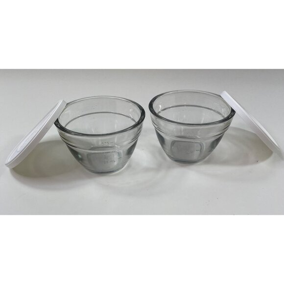Pampered Chef | Kitchen | Pampered Chef Set 2 Cup Glass Prep Bowls ...